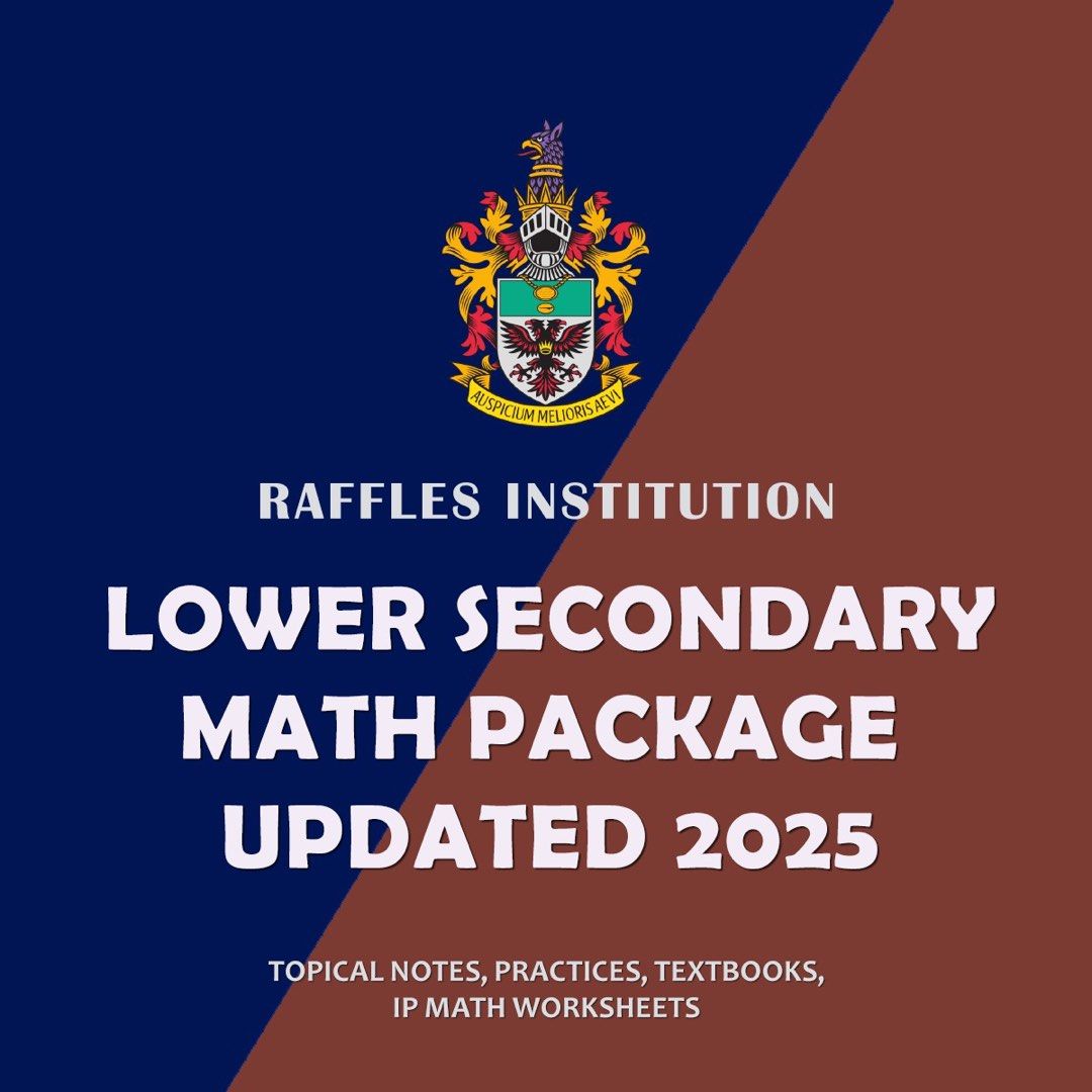 MATH | TOP RAFFLES STUDENT Lower Secondary/Sec 1 & 2 MATH PACKAGE ...