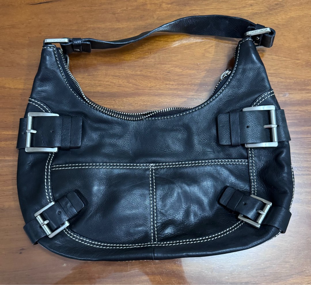 Michael Kors Pebbled Leather Buckles Hobo Handbag, Women's Fashion ...