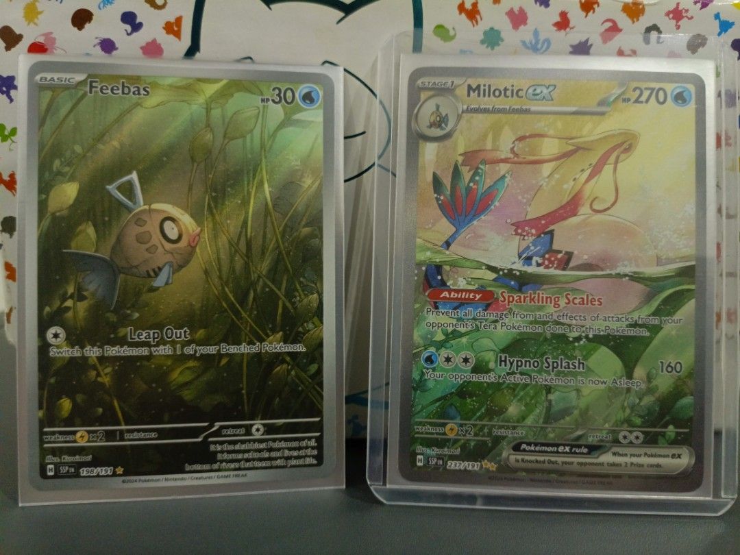 Milotic EX SIR & Feebas IR, Hobbies & Toys, Toys & Games on Carousell