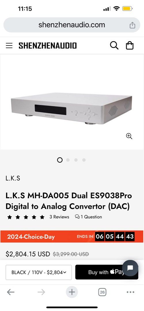 Rare Musetec MH-DA005 DAC current model NOT Rockna holo denafrips ...