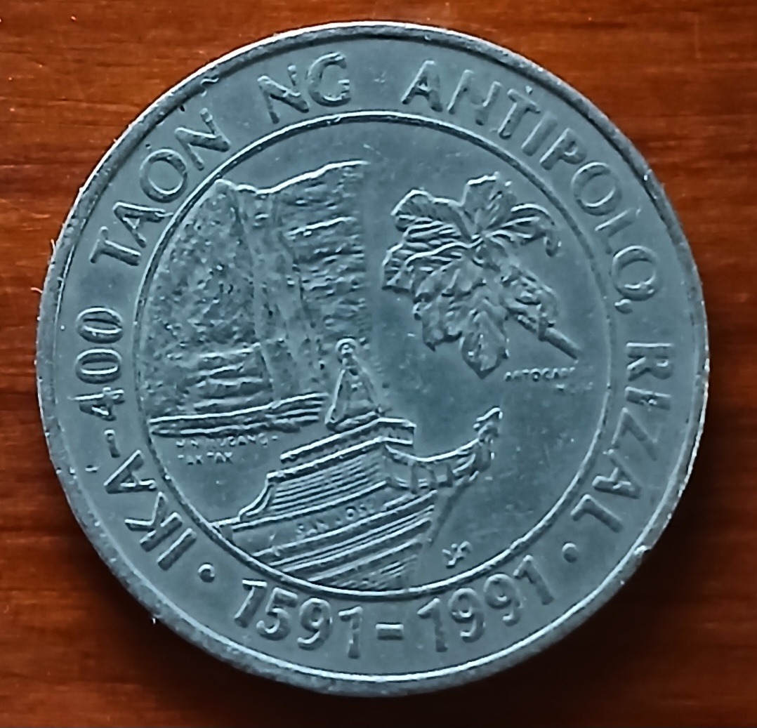 Philippine 1 Piso Ika 400 Taon Ng Antipolo Commemorative Coin 1591 - 1991, Hobbies & Toys ...