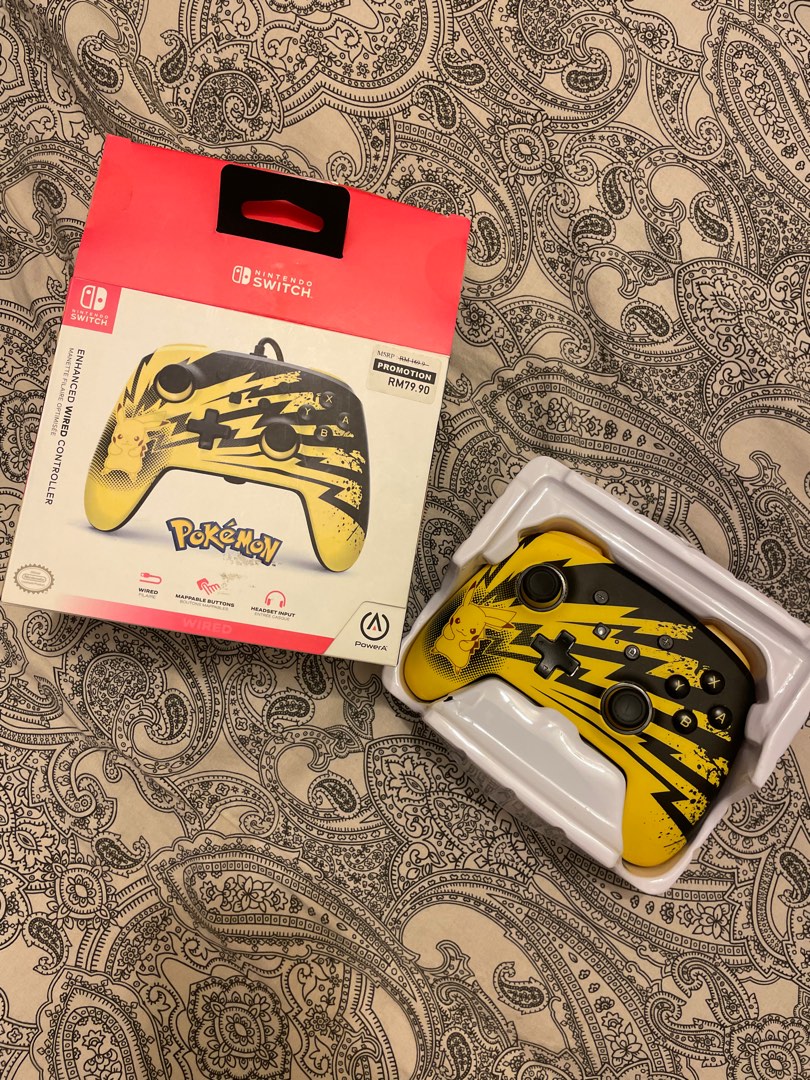 Pokemon Nintendo Enhanced Wired Controller, Video Gaming, Video Game Consoles, Nintendo on Carousell