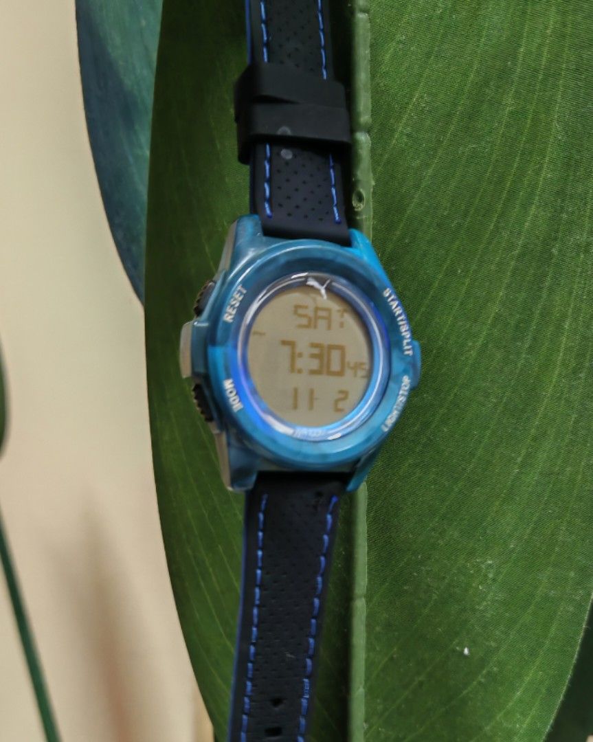 Puma Vertical Camo Blue Digital Watch, Men's Fashion, Watches ...