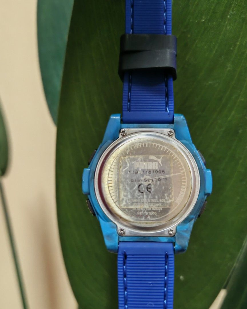 Puma Vertical Camo Blue Digital Watch, Men's Fashion, Watches ...