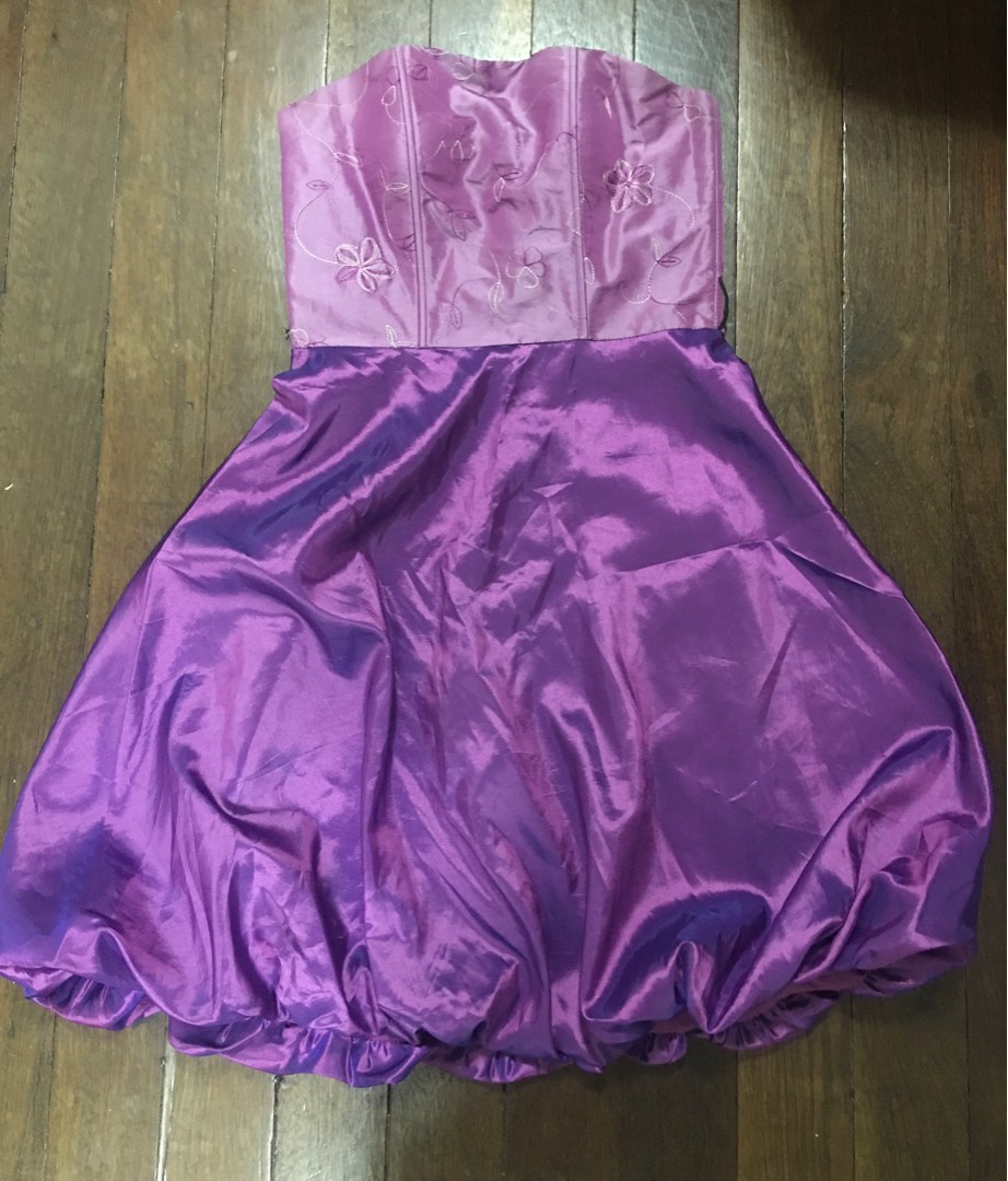 Purple Tube Formal Satin Cocktail Dress #labusell, Women's Fashion ...