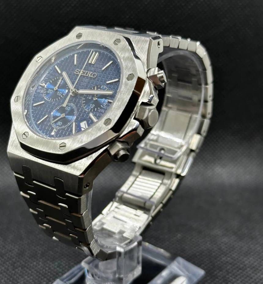 Seiko Mod X AP Royal Oak Blue Dial, Men's Fashion, Watches ...