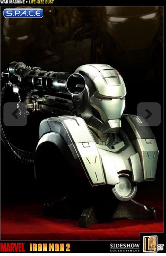 Sideshow Iron Man 2 War Machine Life Size Bust, Hobbies & Toys ...