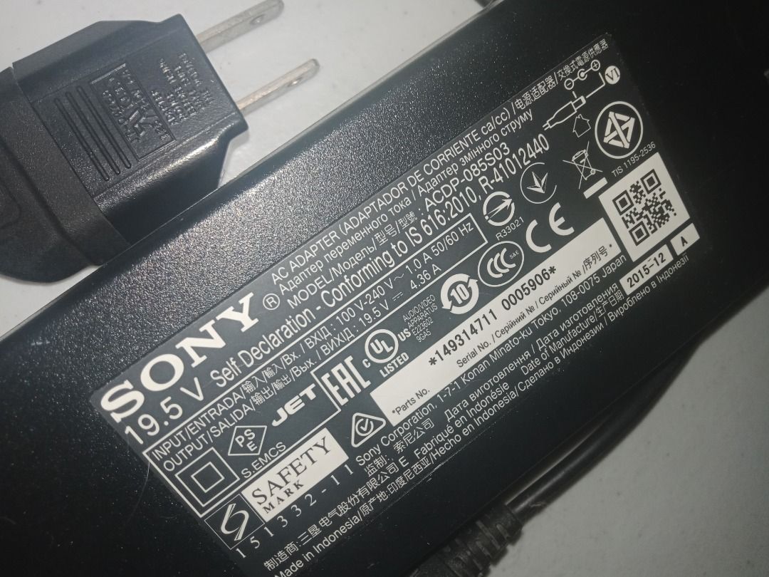Sony AC Adapter 19.5V for Smart TV, Computers & Tech, Parts ...