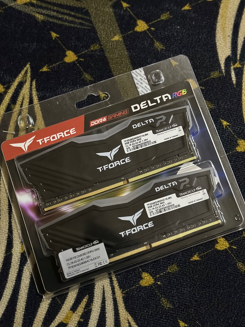 T-Force Delta (2 x8) 3600mhz, Computers & Tech, Parts & Accessories ...