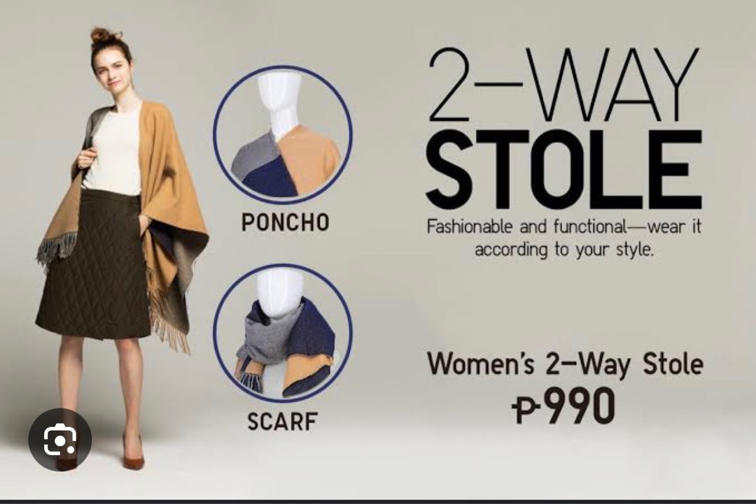 Uniqlo 2 way stole, Women's Fashion, Coats, Jackets and Outerwear on Carousell