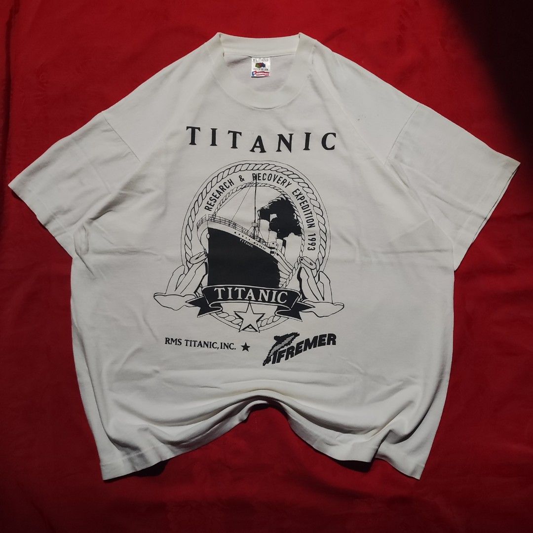 VINTAGE 1993 TITANIC EXPEDITION FRUIT OF THE LOOM SINGLE STITCH ALL THE ...