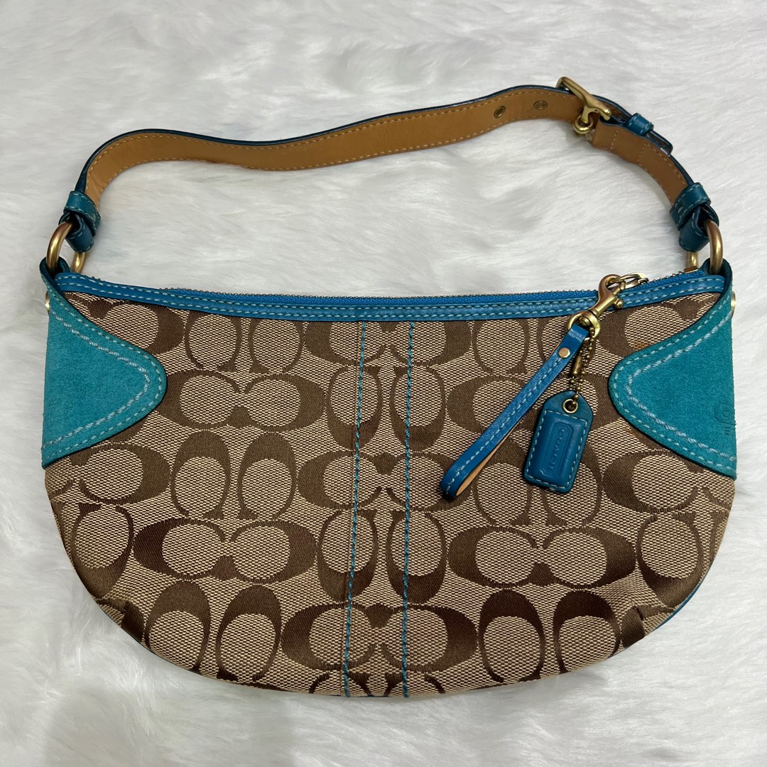 Vintage Coach Small Canvas Hobo, Luxury, Bags & Wallets on Carousell