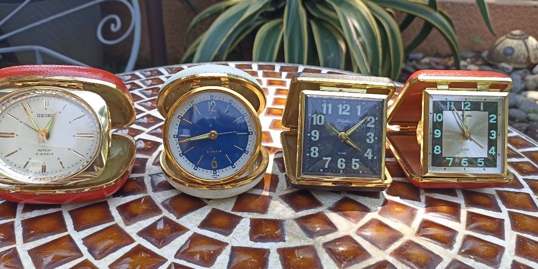 Vintage Mechanical Travel Alarm Clocks - Seiko & Rythm, Japan, Hobbies ...