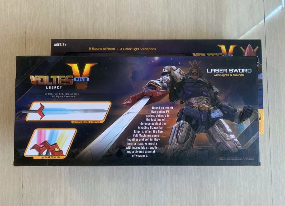 Voltes V Legacy Laser Sword w/ Lights & Sounds MISB, Hobbies & Toys ...