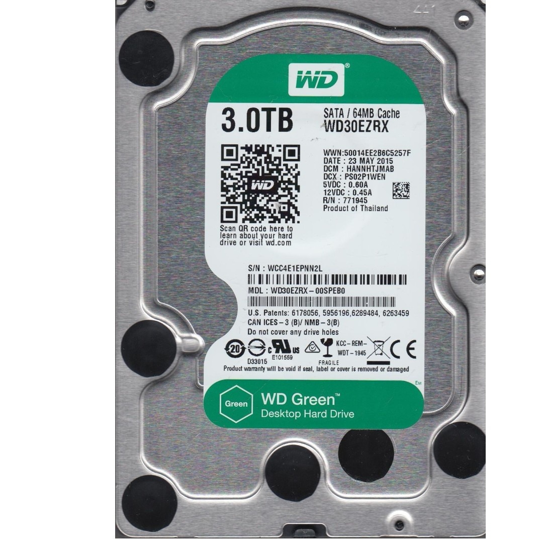 WD 3TB Green WD30EZRX SATA Hard Drive HDD, Computers & Tech, Parts ...
