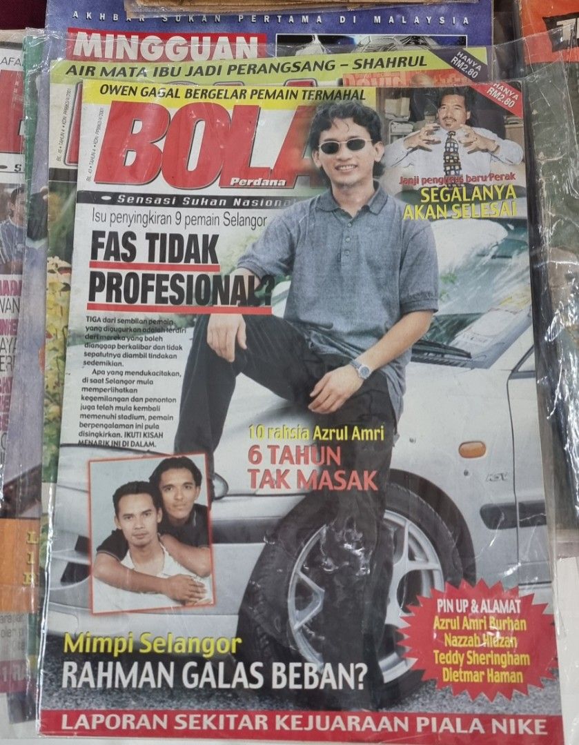 2001 Majalah Bola Perdana Azrul Amri Burhan Proton Satria GTi, Hobbies ...