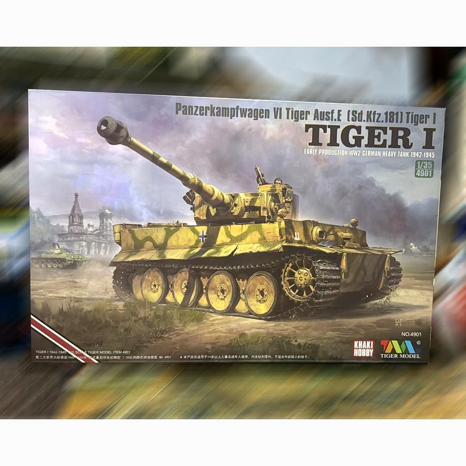 【拼裝模型_戰車】1:35 1/35 TIGER MODEL 4901 虎I初期型 德國虎式坦克 Panzerkampfwagen VI ...