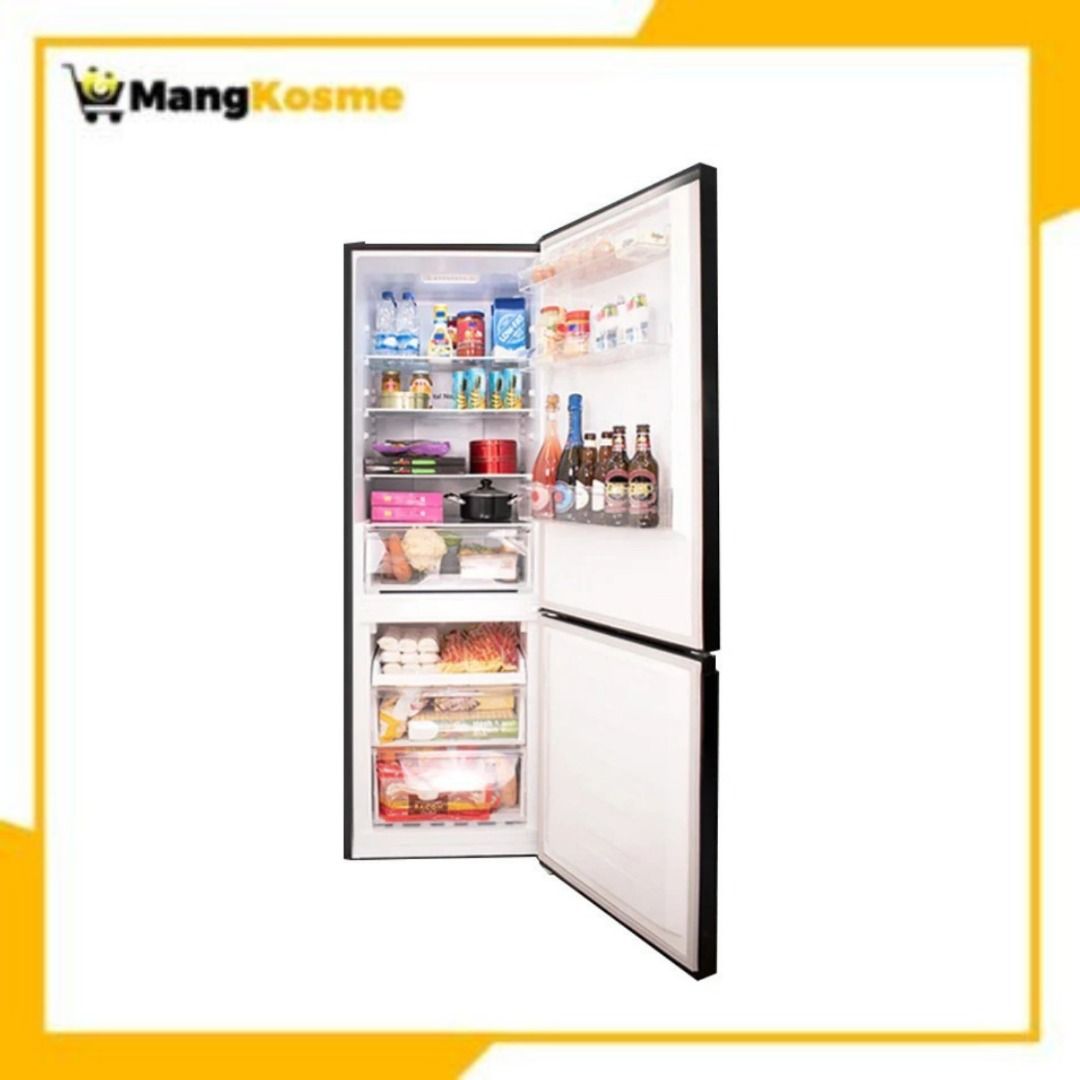 Condura 10 Cu. Ft. No Frost Bottom Freezer Inverter Refrigerator, Black ...