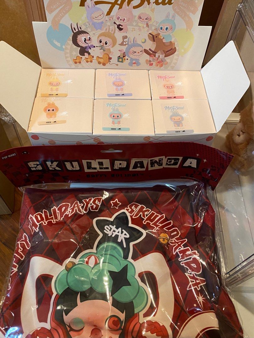 Confirmed Set Labubu V2 Have A Seat Sealed Foil with Skullpanda Fabric ...