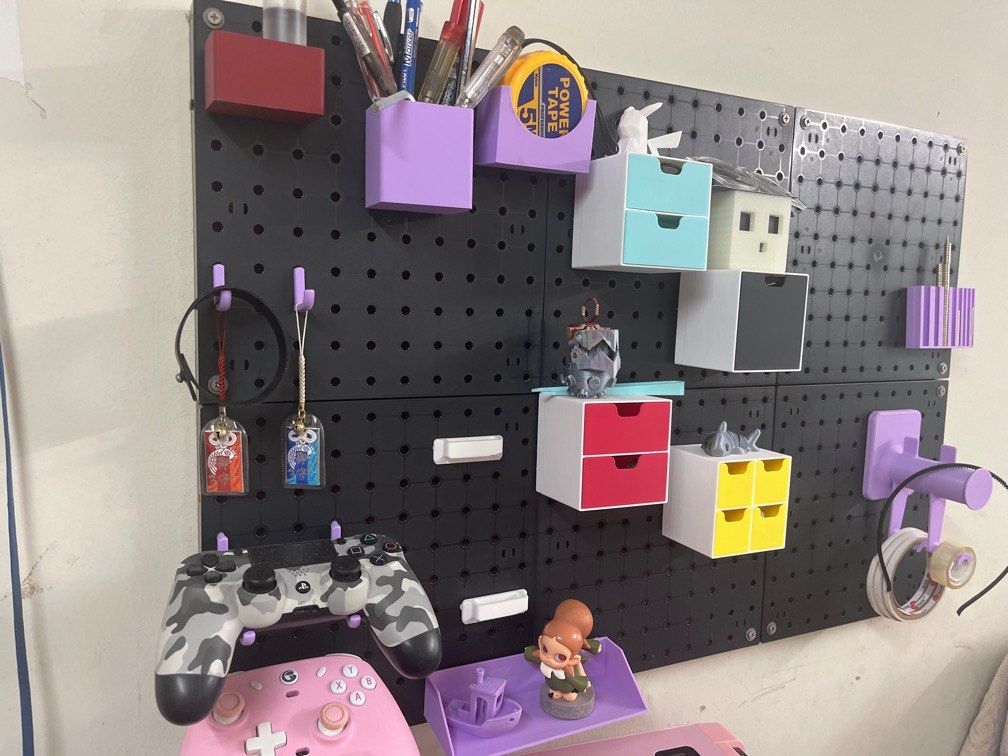 DAISO PEGBOARD ACCESSORIES 3D printed, Furniture & Home Living, Home ...