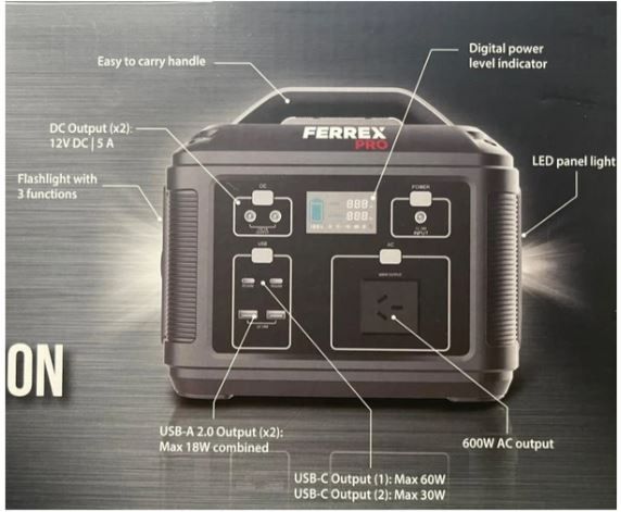 Ferrex Pro 600w Power Station, Commercial & Industrial, Construction ...