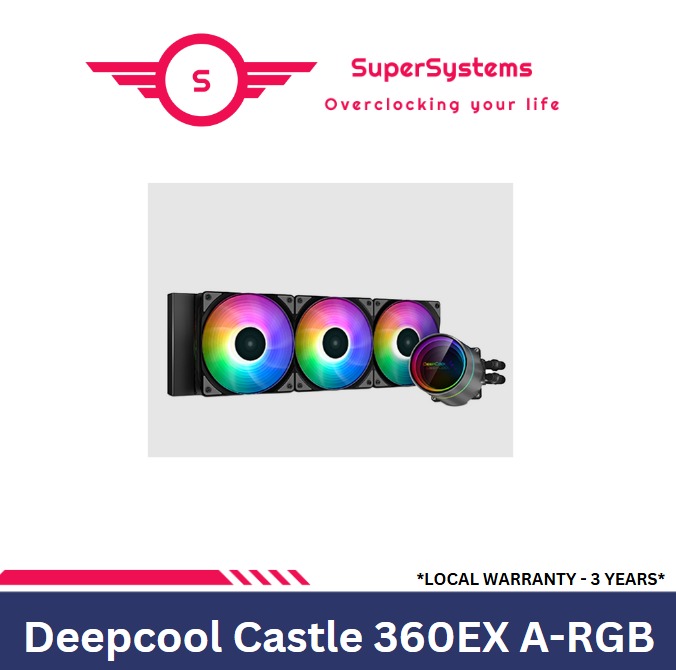 💯[FREE DELIVERY]💯 Deepcool Castle 360EX A-RGB AIO BLACK (LGA1700 ...
