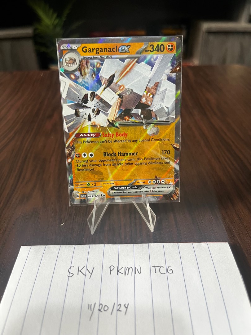 Garganacl EX - 089/142 Double Rare - Stellar Crown, Hobbies & Toys ...