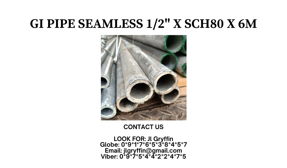 GI Pipe Seamless 1/2" x Sch80 x 6M, Commercial & Industrial, Industrial ...