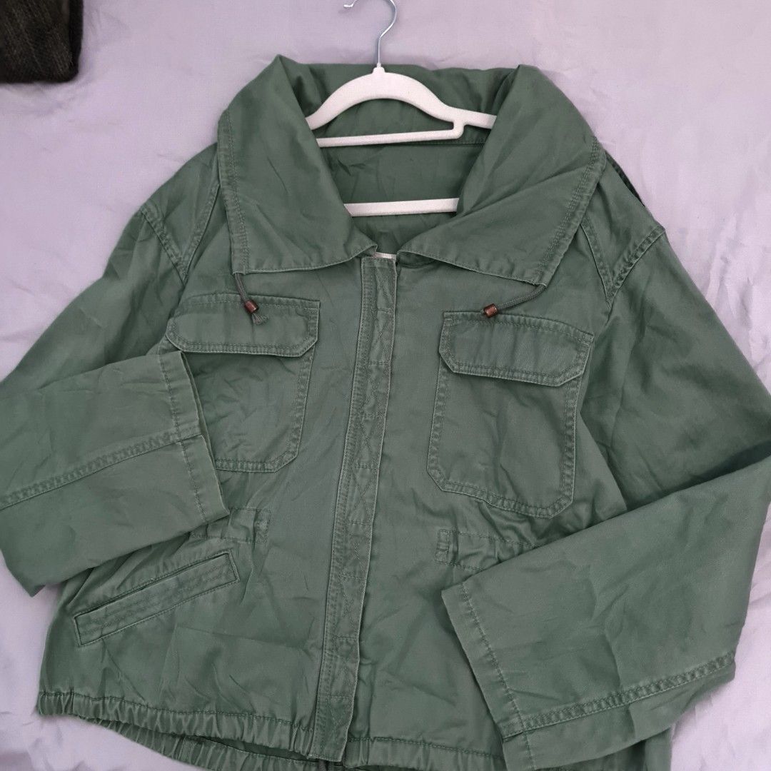 Green Army Denim Jacket, Men's Fashion, Coats, Jackets and Outerwear on ...