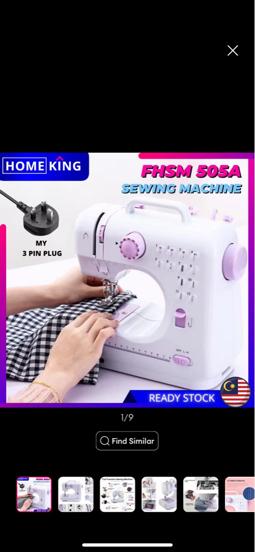 HOMEKING | 2023 New Sewing Machine FHSM 505A Pro Upgraded 12 Sewing Portable Mini Sewing Machine ...