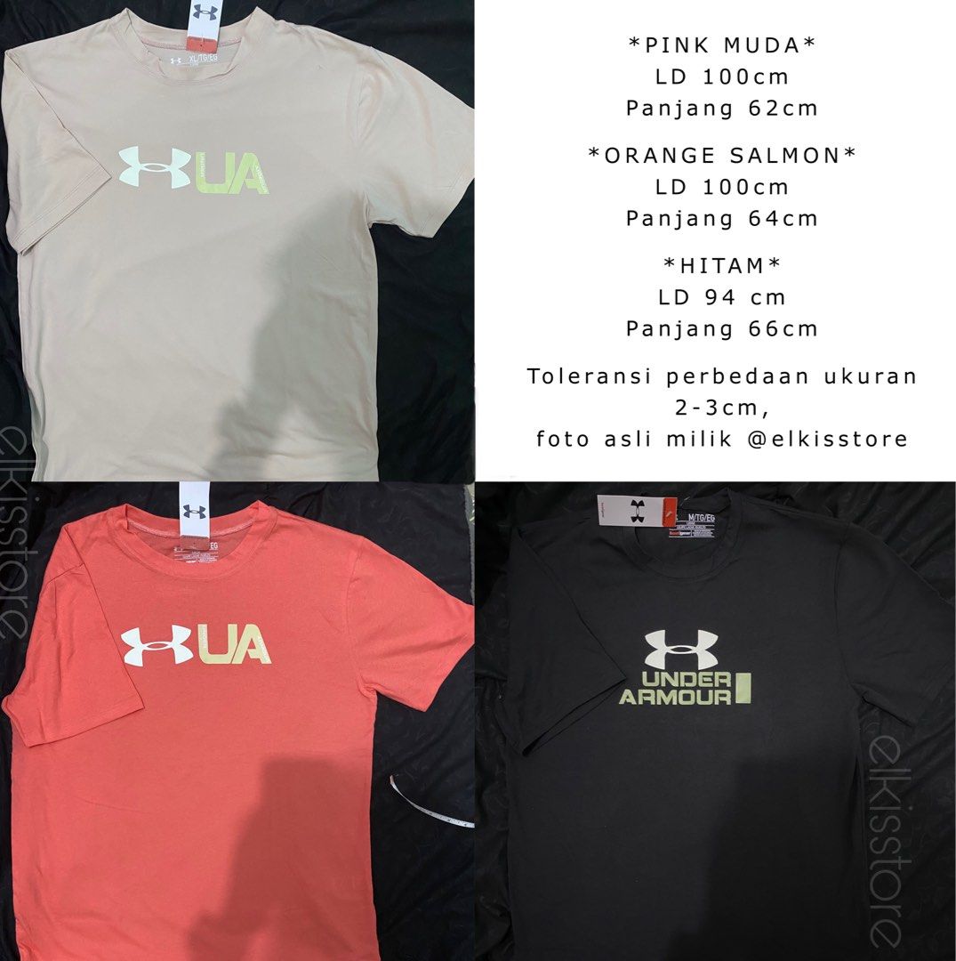 Kaos Glow In The Dark U*A Tersedia 3 Warna Pink Hitam Orange Salmon ...