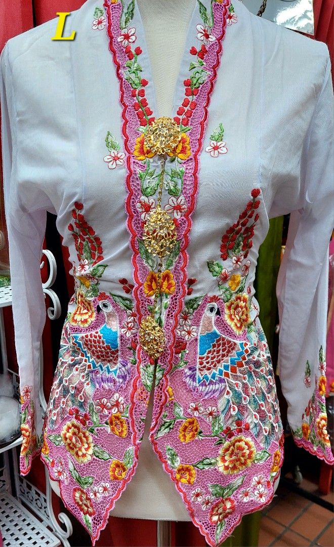 Kebaya Sulam Nyonya Embroidery Traditional Hand Made Limited Edition(L ...