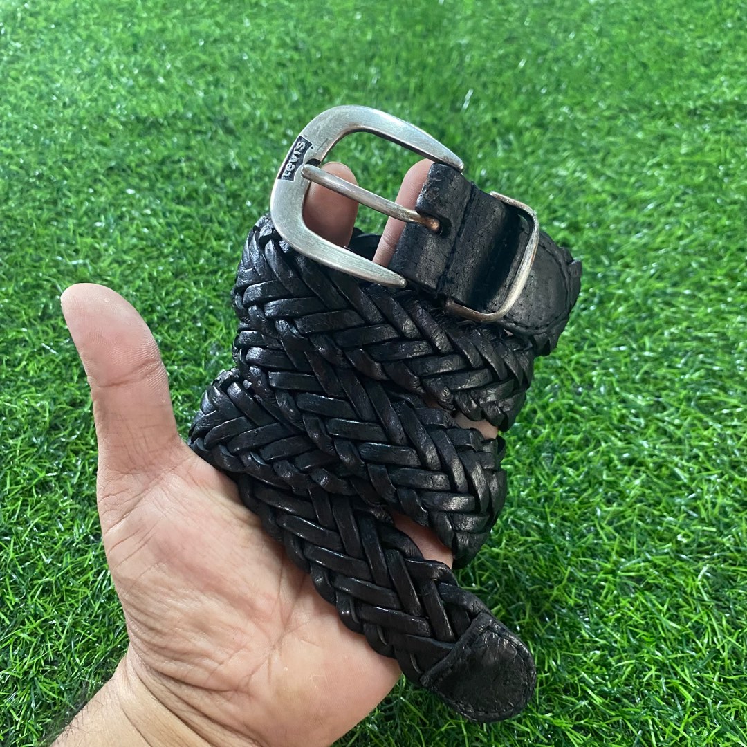 Levis Braided Belt Genuine Leather Black, Men's Fashion, Watches ...