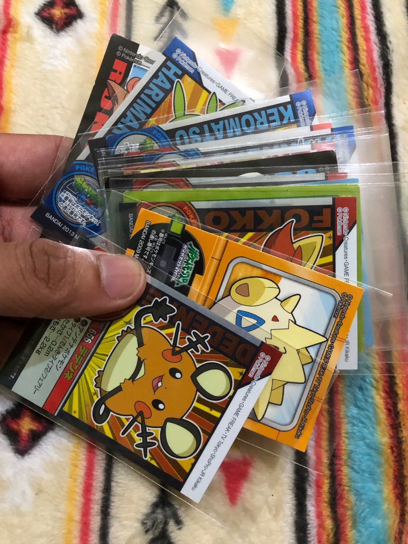 Lot set of mini pokemon card stickers, Hobbies & Toys, Toys & Games on ...