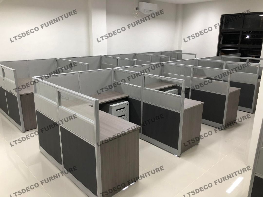 L-SHAPED WORKSTATION CUBICLE \ OFFICE PARTITION AMD FURNITURE SUPPLY ...