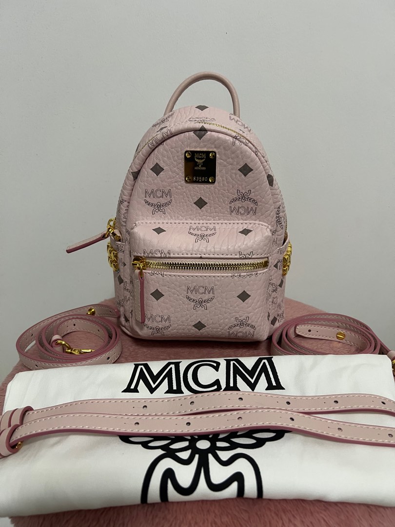 MCM Mini Convertible Backpack in Blush Pink, Luxury, Bags & Wallets on ...