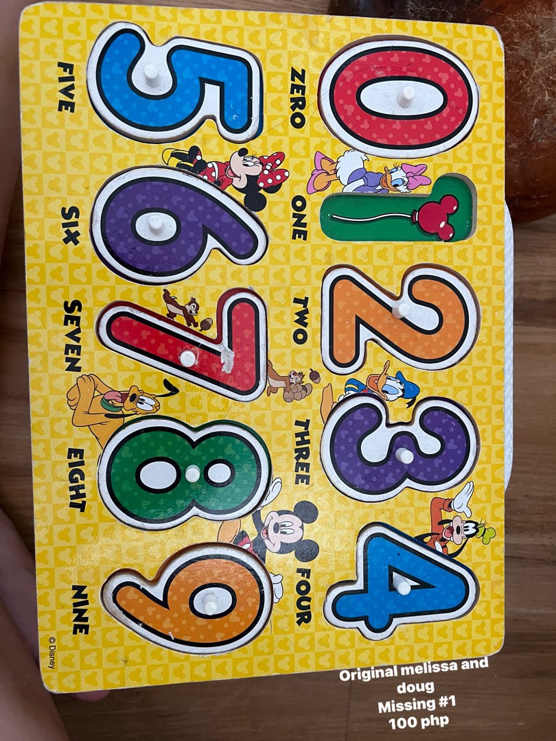 Melissa and Doug number puzzle, Hobbies & Toys, Toys & Games on Carousell