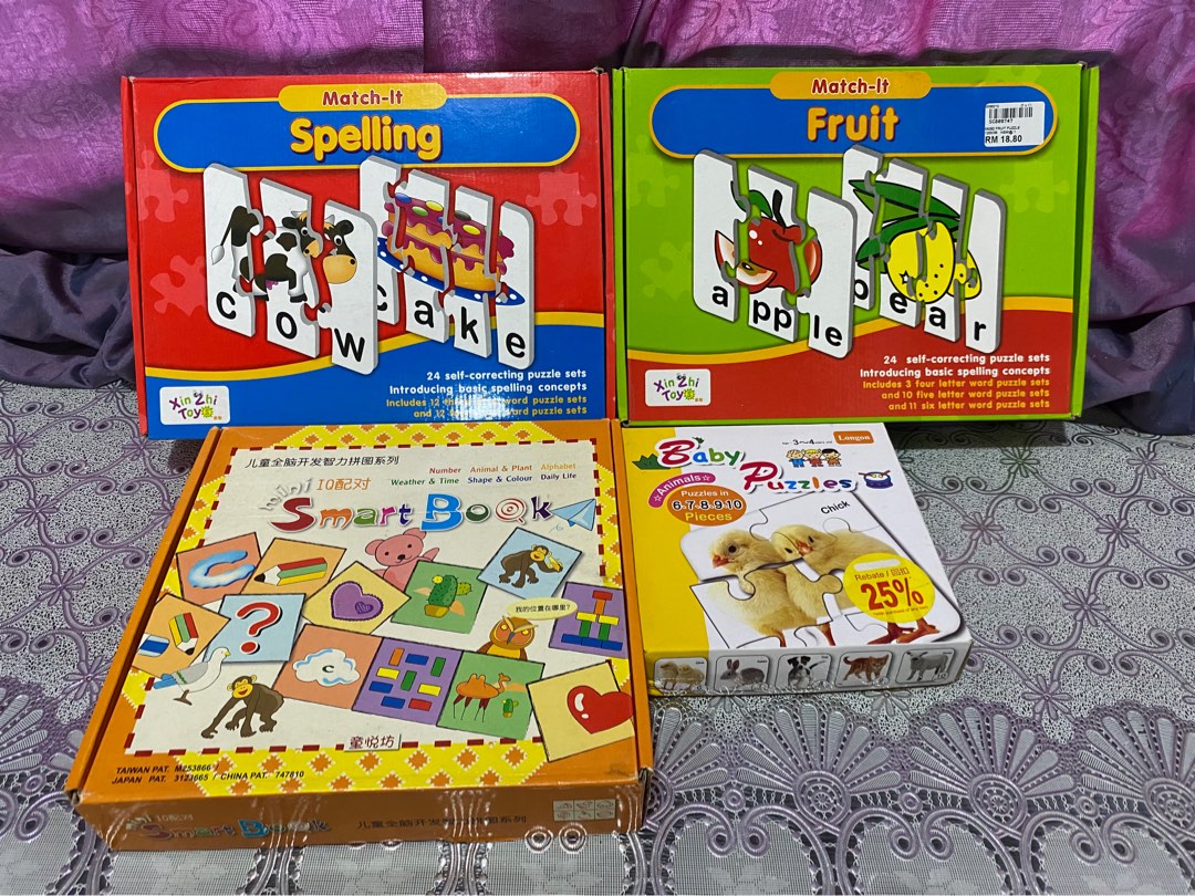 Mini Smart Book (RM 10) Animals Baby Puzzle (RM 5) Match it Spelling ...