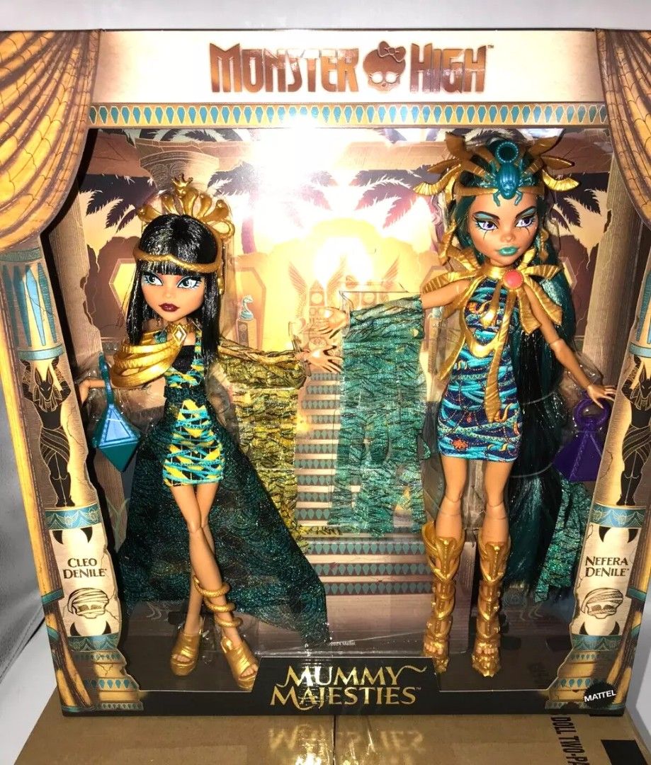 Monster High Mummy Majesties Cleo and Nefera De Nile Collectible Doll ...
