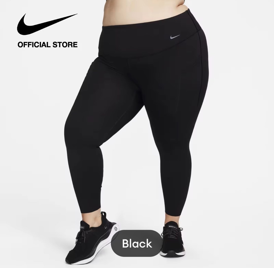 Nike Universa 7/8 Leggings with Pockets (Plus Size) - Black, Women's ...