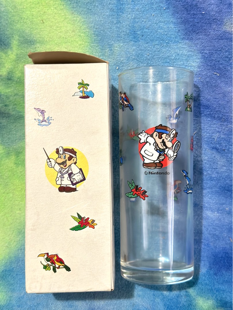 Nintendo Super Mario Drinking Tall glass with box, Furniture & Home ...