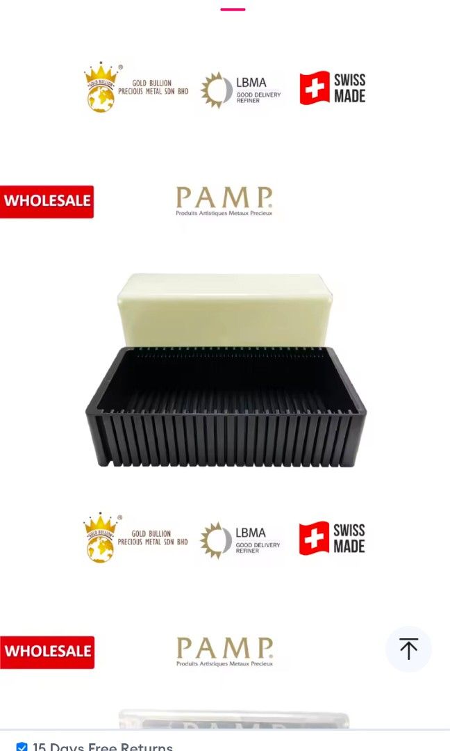 PAMP storage box for gold bar, Men's Fashion, Watches & Accessories ...