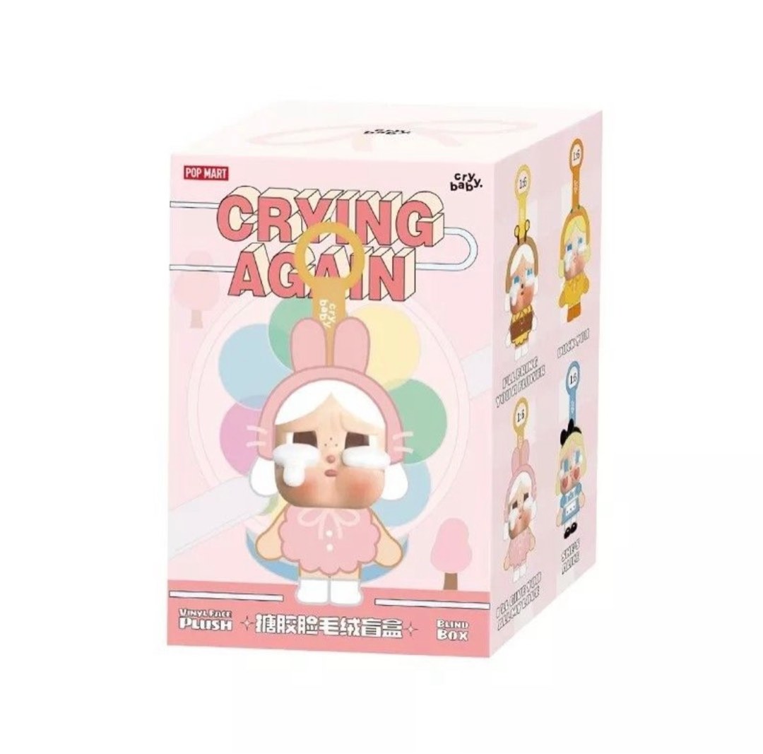 Popmart Crybaby Crying Again Series Vinyl Face Plush Blind Box Set ...