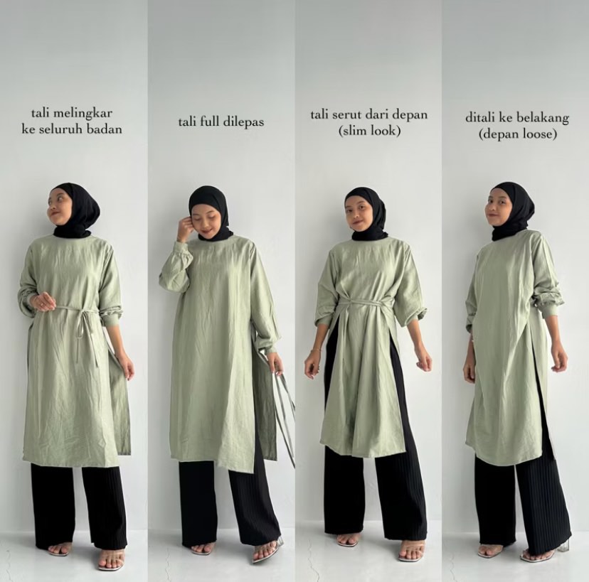 Preloved Xavira tunik kemeja oversize linen | tunik polo linen - atasan ...