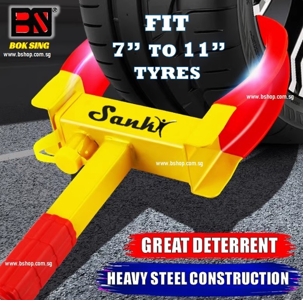SANKI HEAVY DUTY WHEEL CLAMP/ WHEEL LOCK CLAMP- 9HOLES, Furniture ...