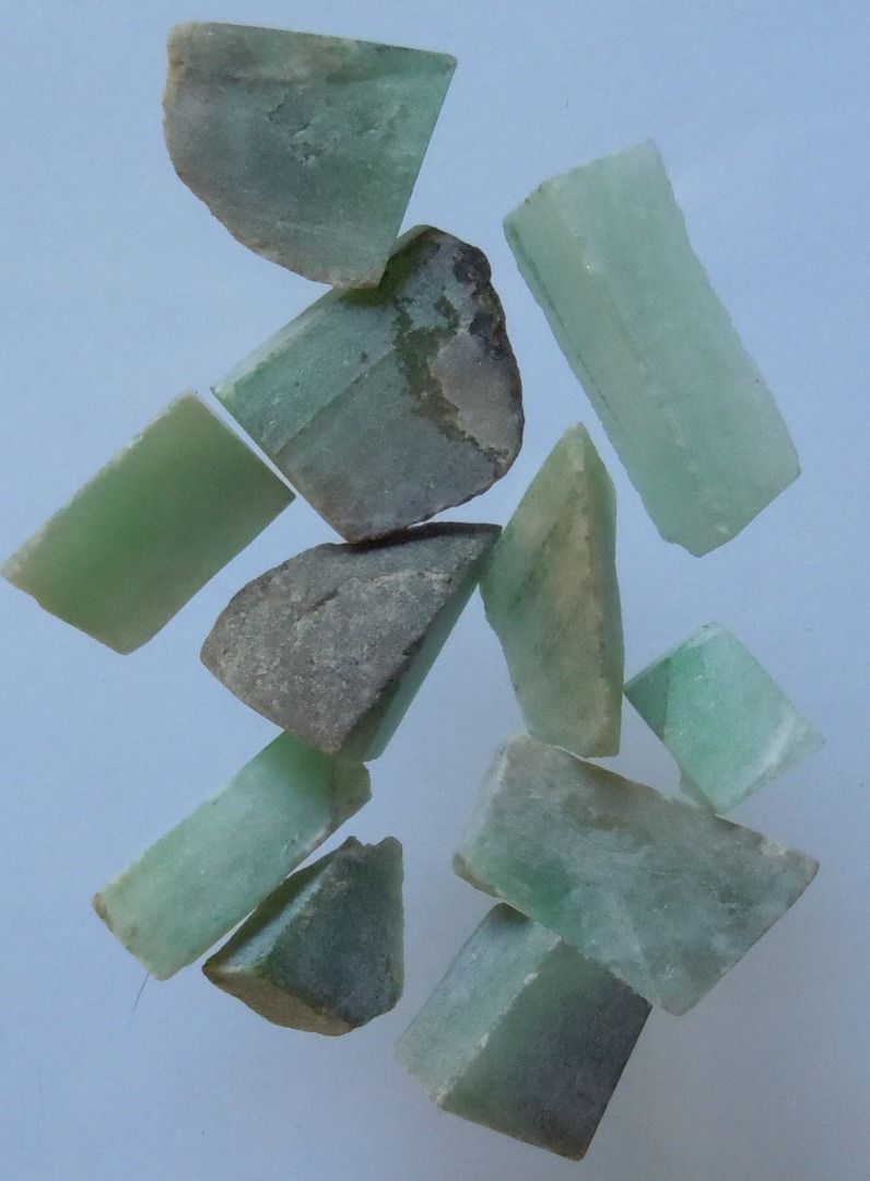 Set Of 11 Genuine Jadeite Jade Cut Pieces - 7.52 Grams, Hobbies & Toys ...