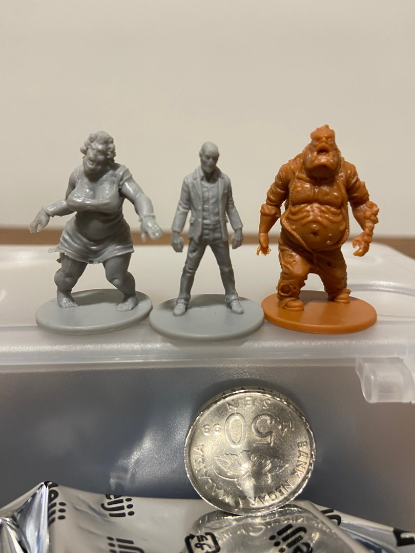 Set of 3 grey Zombies from Zombicide Prison Outbreak fat boss level ...