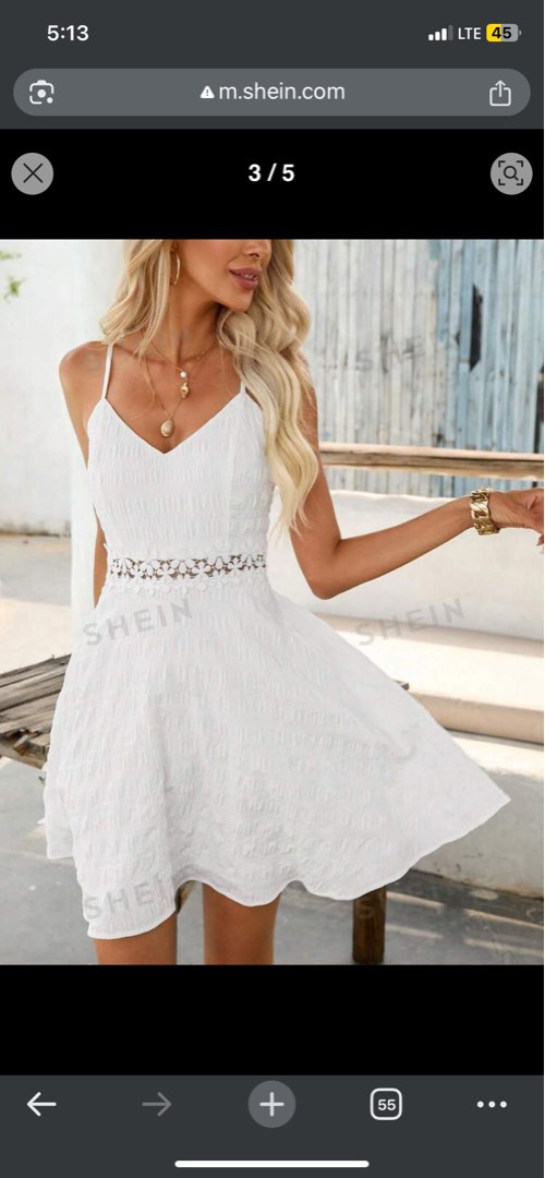 SHEIN WHITE BOHO BOHEMIAN COACHELLA WHITE DRESS PRE NUP GRADUATION ...