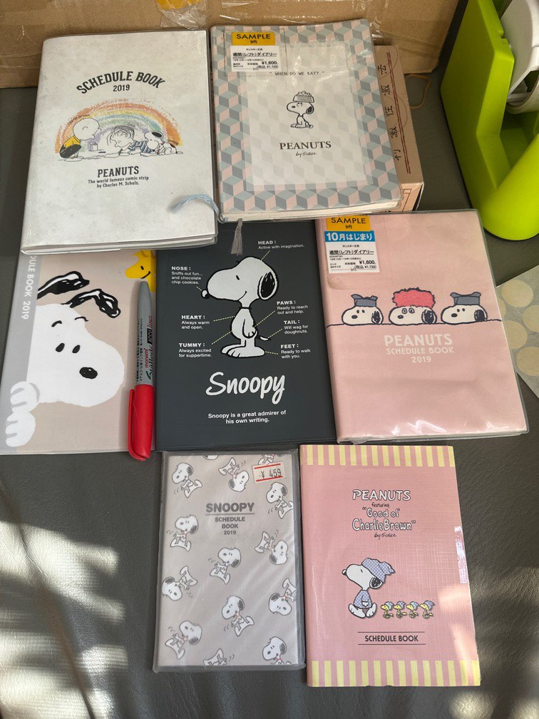 Snoopy schedule notebook, Hobbies & Toys, Stationary & Craft, Other ...