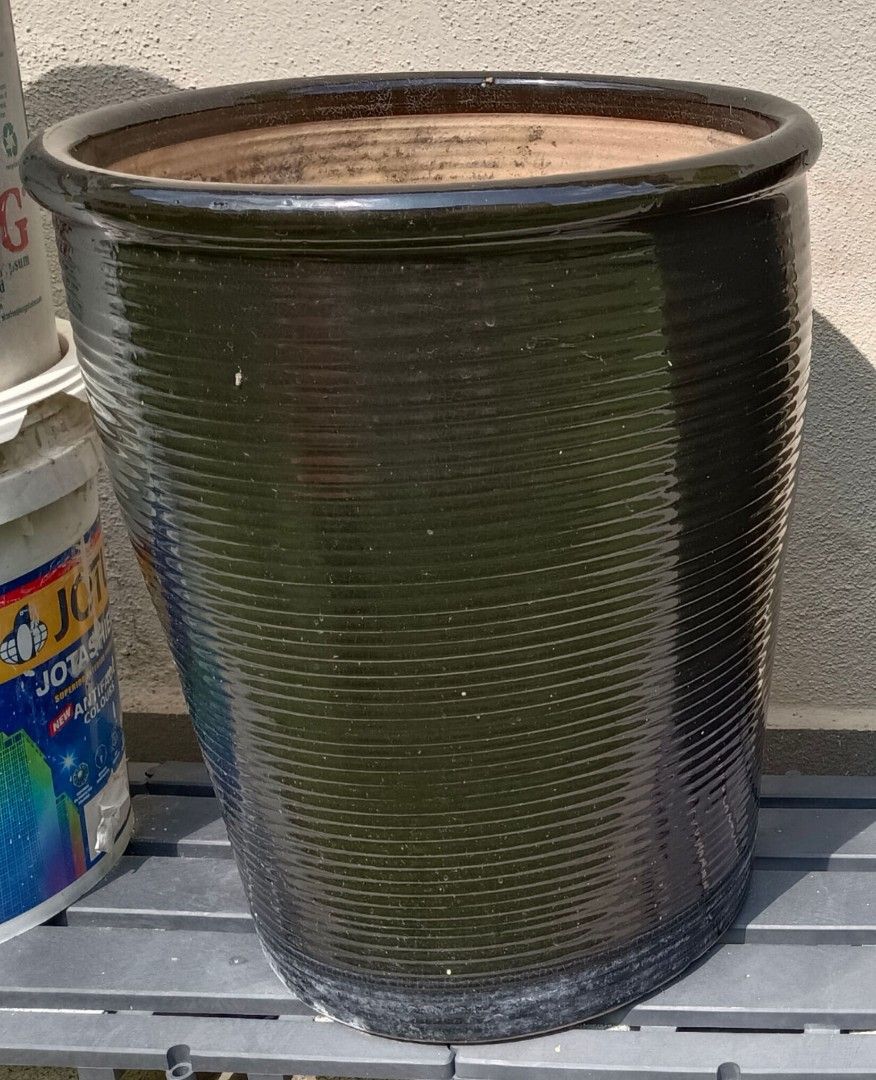 Tall XL size glazed ceramic pots - price per piece, Furniture & Home ...